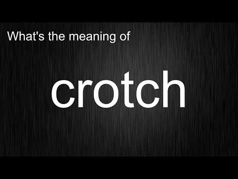 What's the meaning of "crotch", How to pronounce crotch?