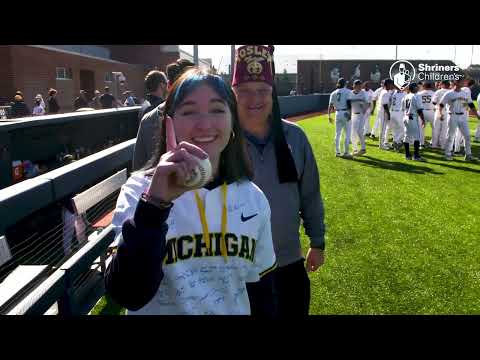 Ally, honorary team captain at the University of Michigan