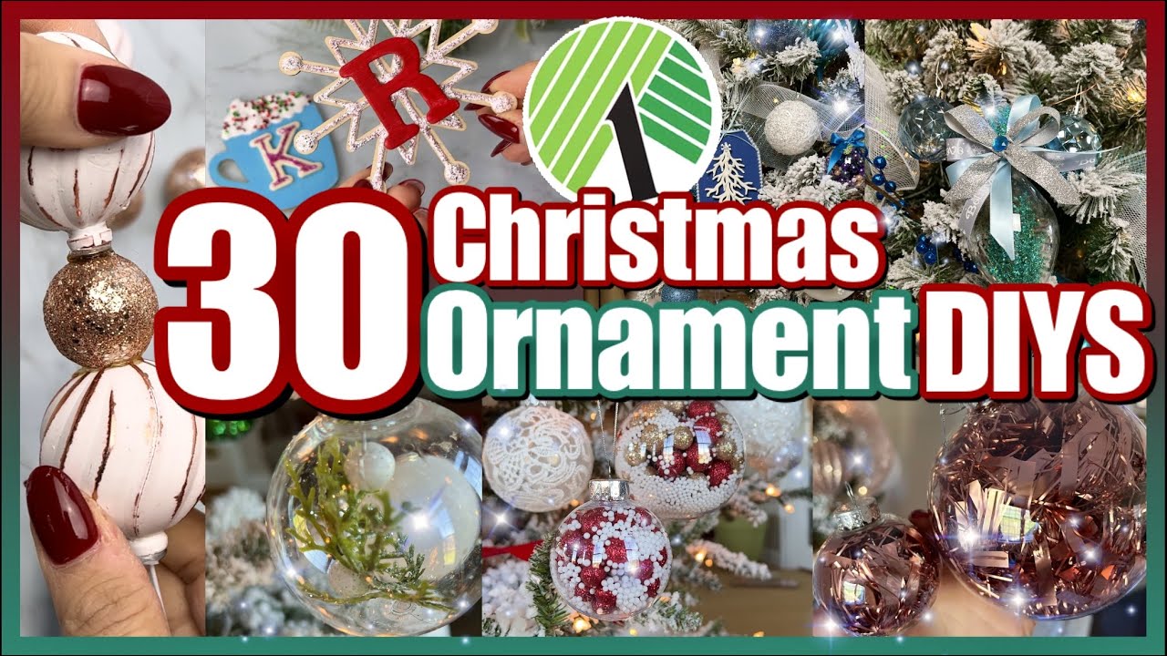 30 DOLLAR TREE CHRISTMAS DIY ORNAMENTS // DIY CHRISTMAS DECOR CRAFTS 2021