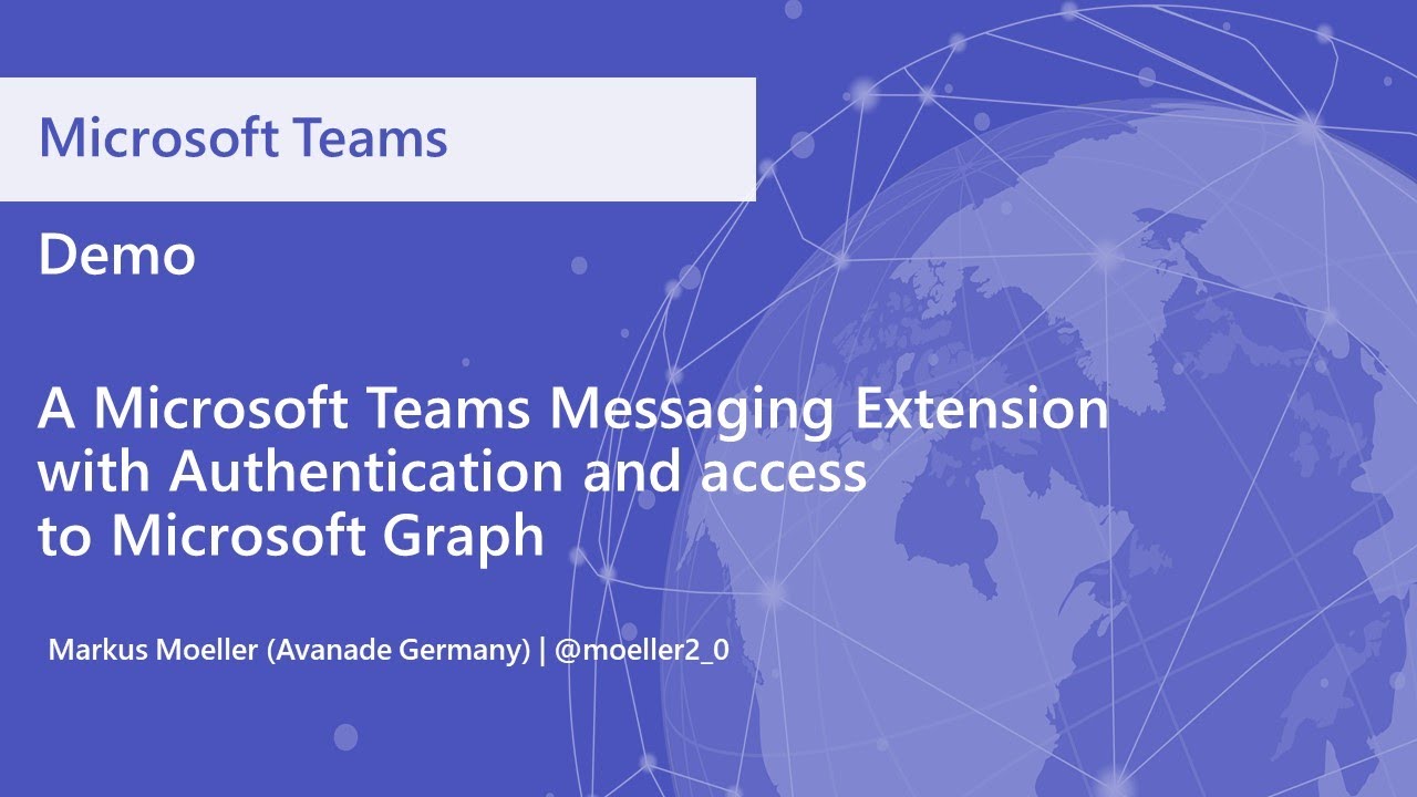 Search-based Messaging Extension for Microsoft Teams