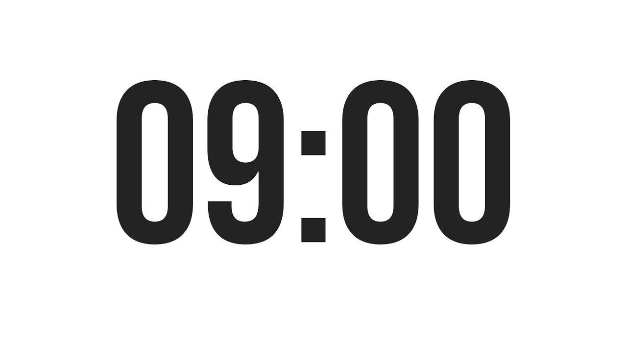 9 MINUTE TIMER - COUNTDOWN TIMER (MINIMAL)