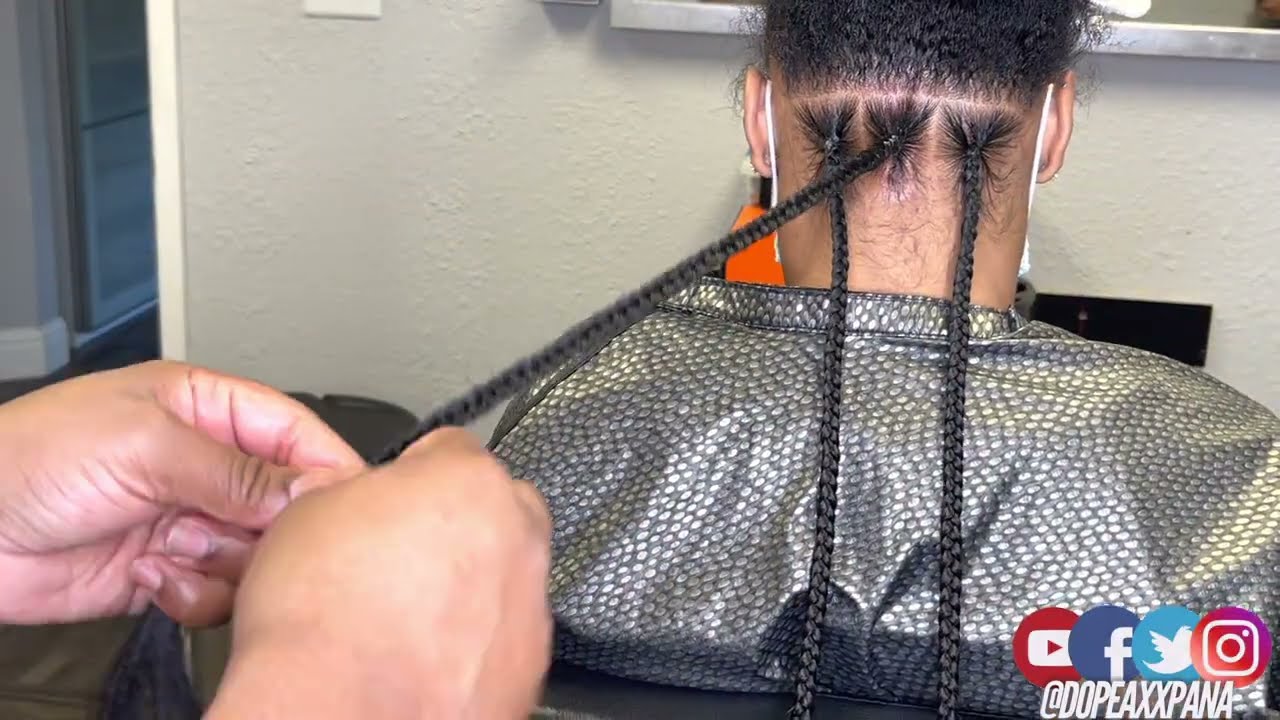 Extended Large Knotless Box Braids Using Sick N Slay by Esha| The Janet Collection