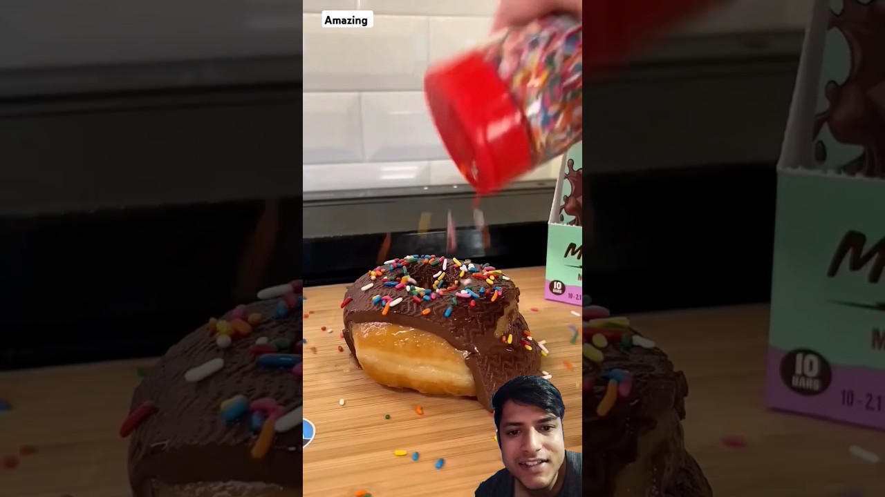 Mr beast Chocolate sprinkle Donuts 🍩 #shorts #satisfying #chocolate #donuts #trending #amazing