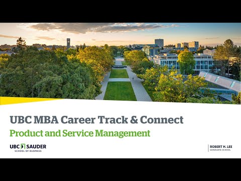 UBC MBA Career Tracks: Product & Service Management