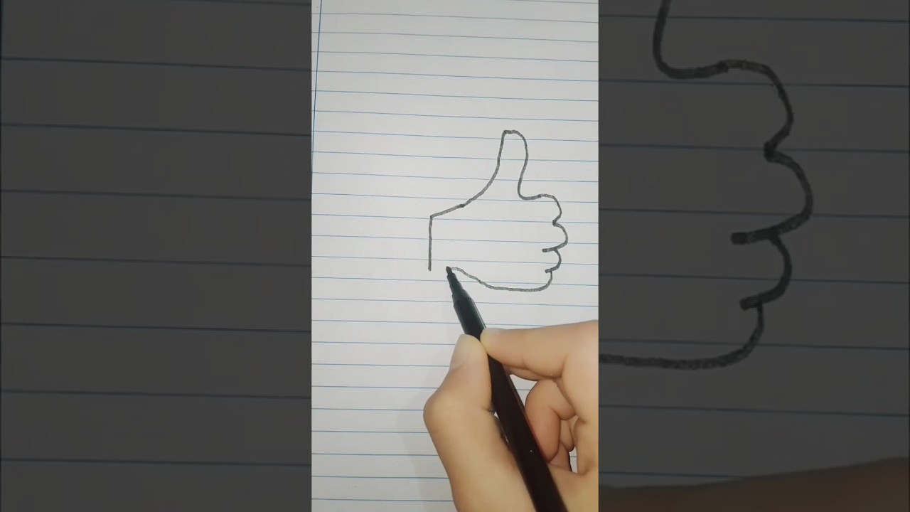 How to draw a Thumbs up 👍#viral#shorts