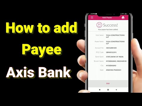 How to add payee/beneficiary on axis bank mobile app | How to add payee for fund transfer Axis Bank