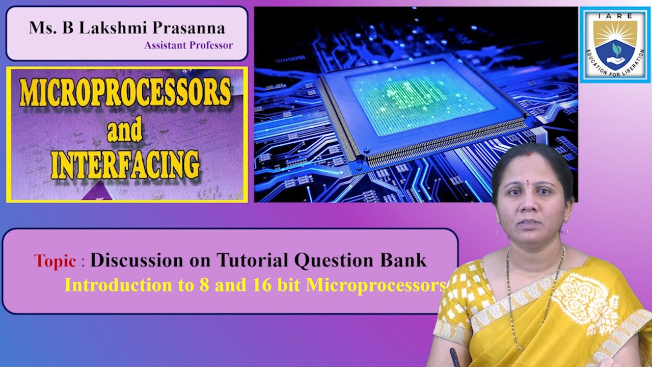 Introduction to 8 and 16 bit Microprocessors - Tutorial Question Bank by Ms. B Lakshmi Prasanna