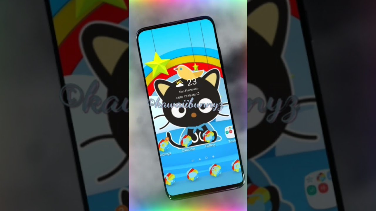 Ios App Icons Kawaii Rainbow Choco Kitty Theme Apk Icon Pack #etsyshop #iphone #ios17 #fyp #digital