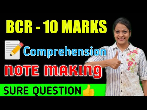 Comprehension and Note Making Video Lecture - CA Foundation