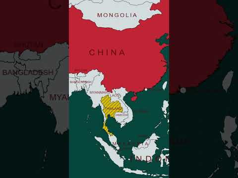 thailand and china map #map #shorts #viral #trending #geography #worldmaps #fact