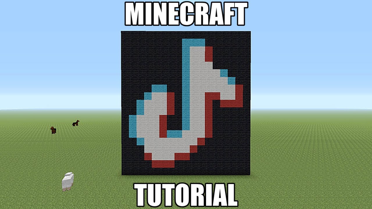 Minecraft Pixel Art Tutorial - Tiktok Logo