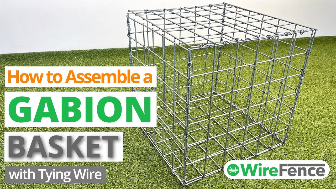 Gabion Basket Installation with Tying Wire - Step by Step Tutorial