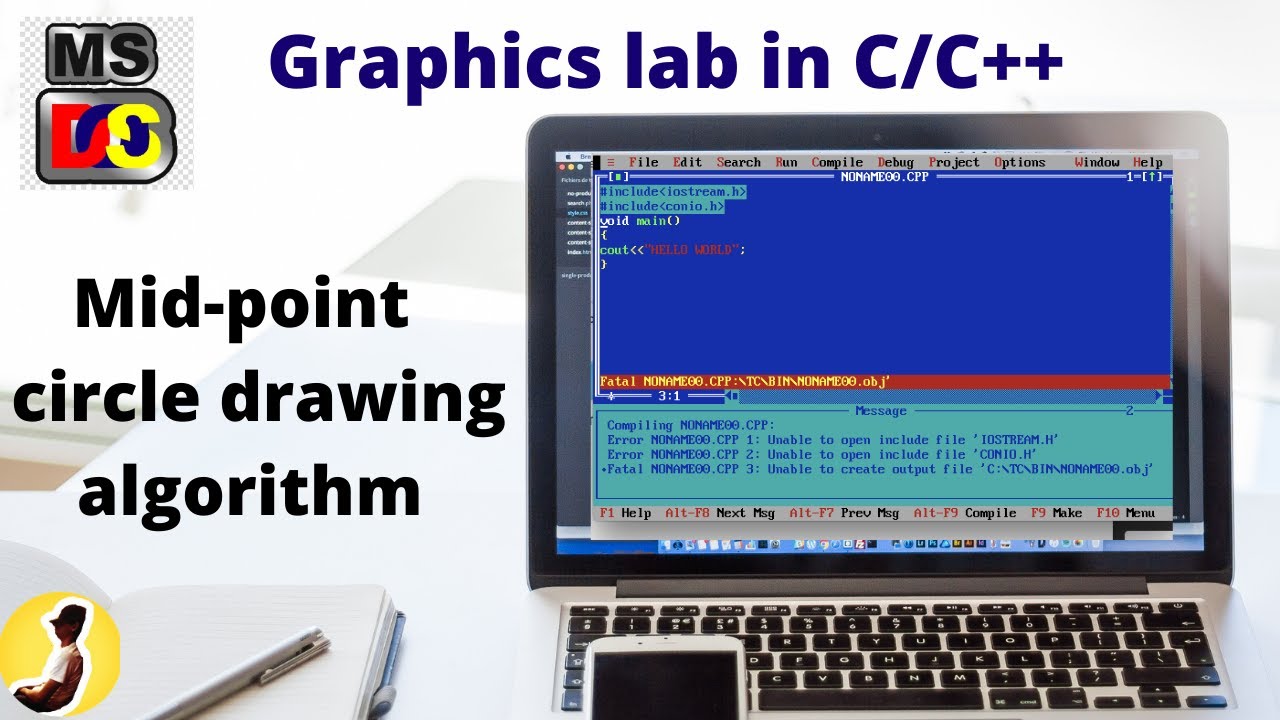 Mid point circle drawing algorithm in C graphics | Implementation+code | C graphics lab programs