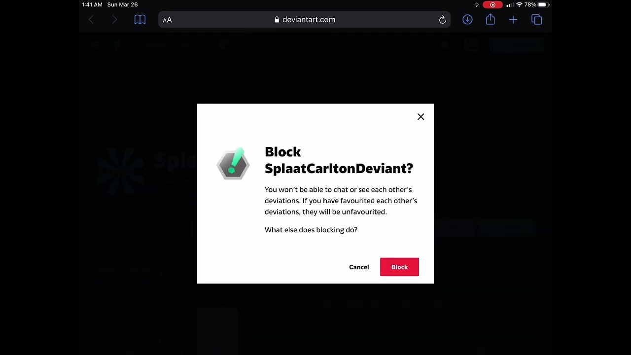 I Block SplaatCarltonDeviant On DeviantArt
