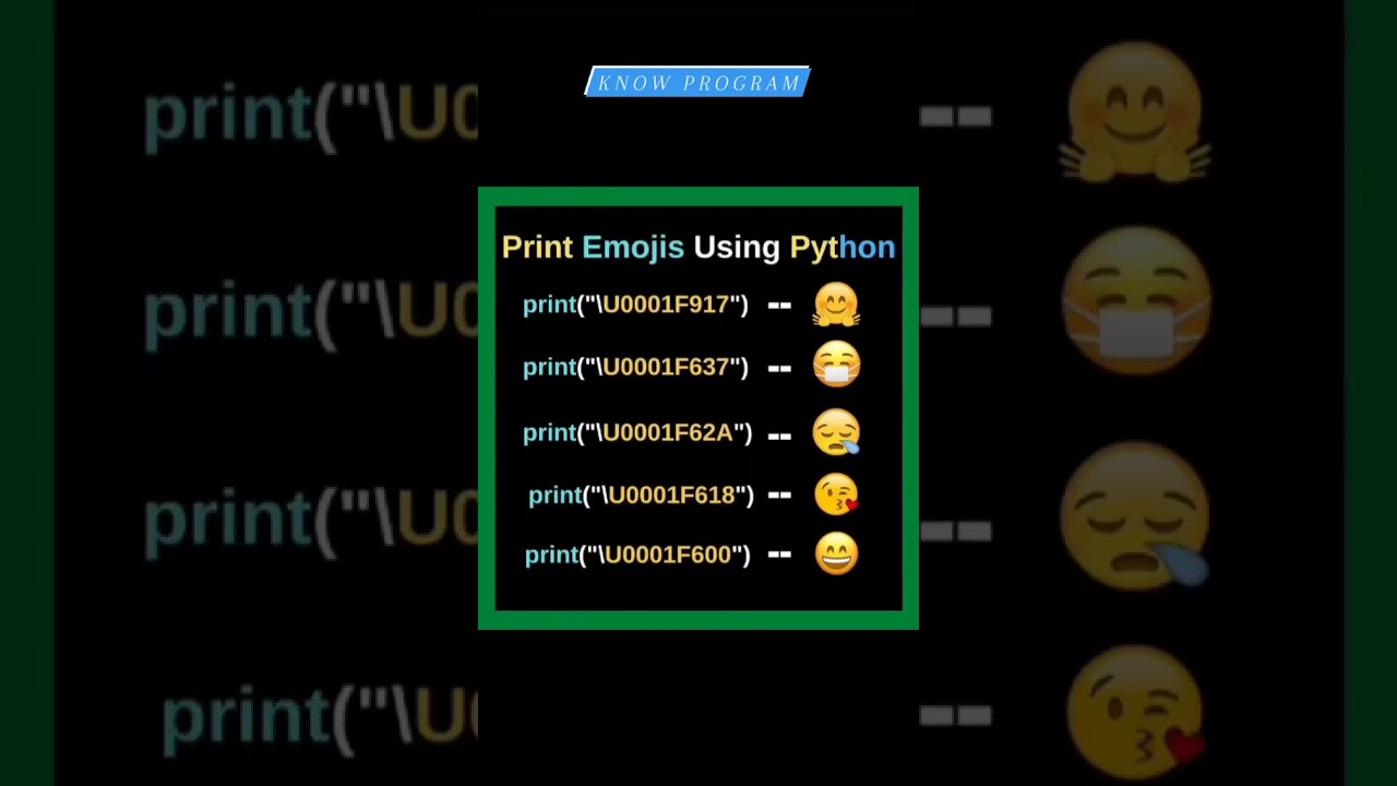 Print any emoji using Python, just type the unicode inside print function ❤️. #shorts #knowprogram