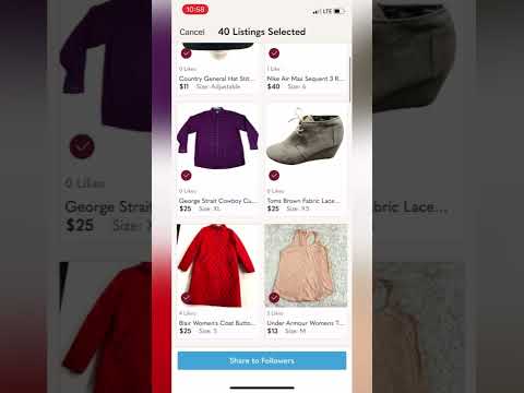 How to bulk share your Poshmark closet using the mobile app. #poshmark #resellercommunity