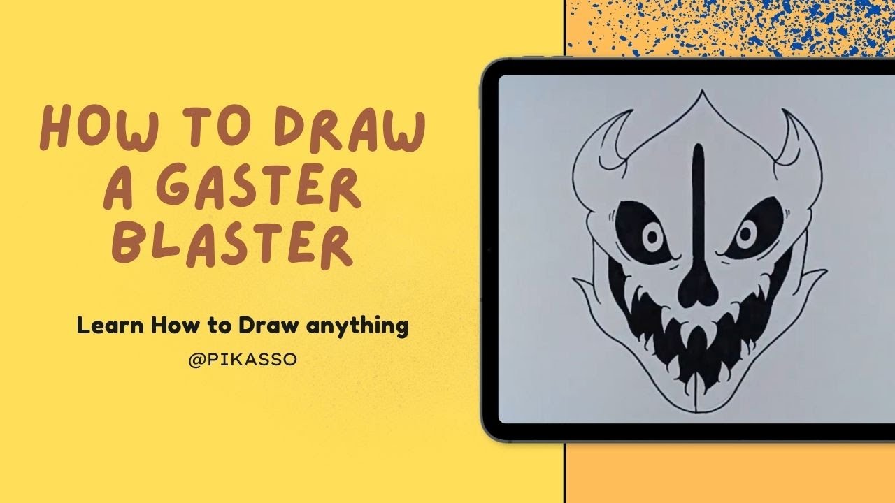 How to Draw a Gaster Blaster Easy