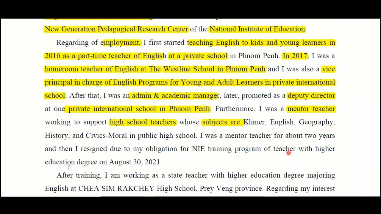 Autobiography (Sample)