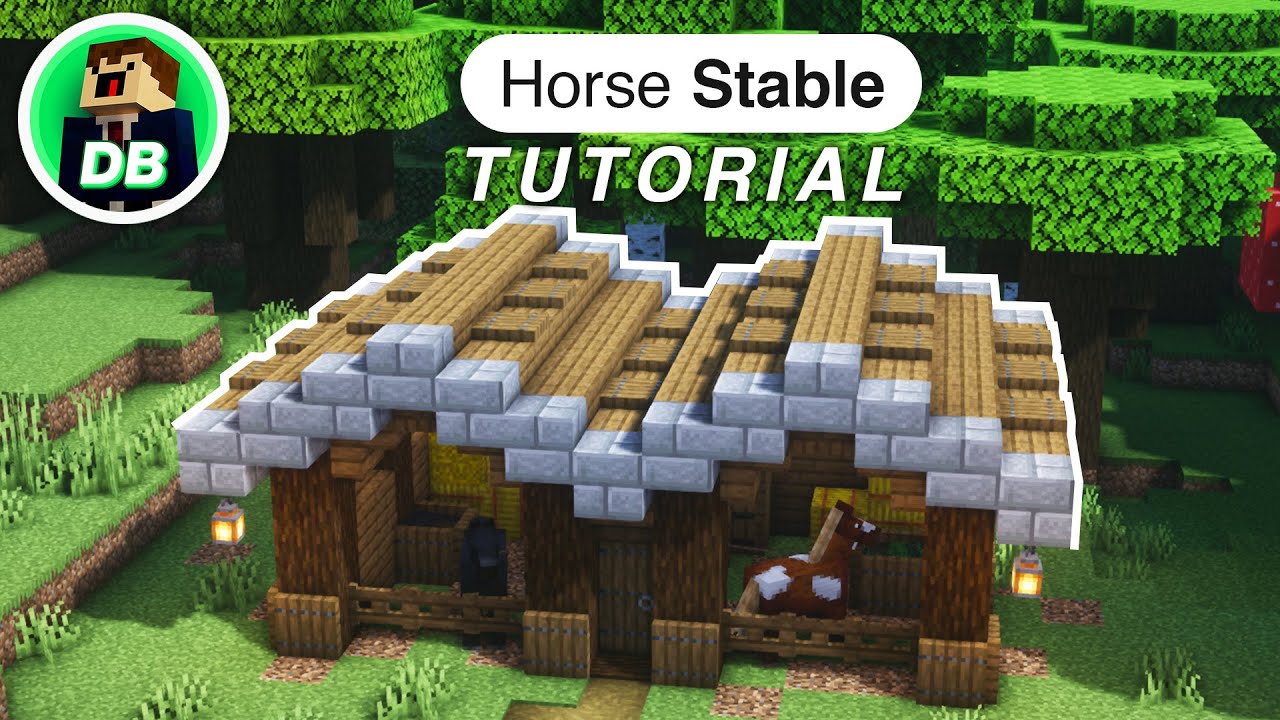 Minecraft: Horse Stable Tutorial (How to build) - Minecraft Builders