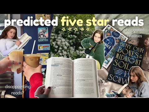 reading five star predictions (anticipated releases, disappointing reads?) | reading vlog🌟