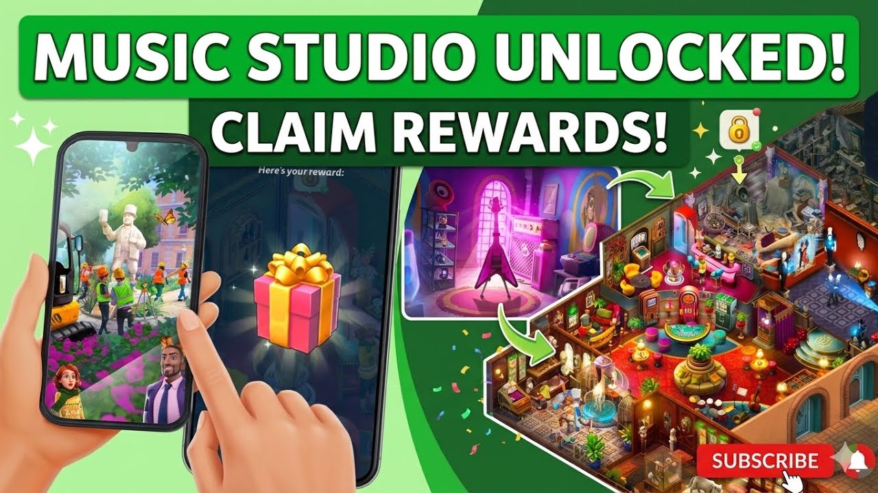 UNLOCKING THE MUSIC STUDIO! 🎸 Merge Mansion Speakeasy Full Completion & Rewards!
