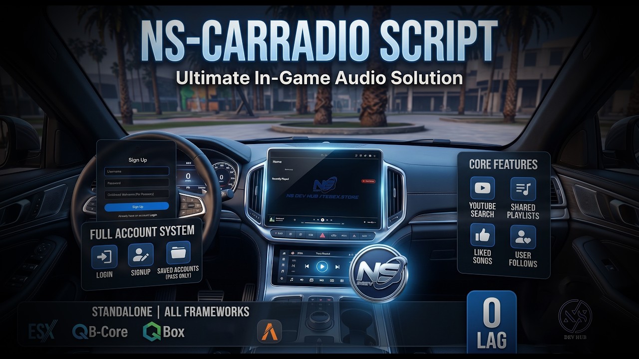 ADVANCED CARRADIO SCRIPT | FIVEM | NS DEV