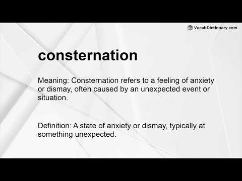 consternation Meaning