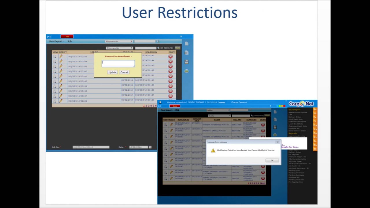 Logistics software / Logistics ERP - CargoNet Features Over All Operation( Freight Software)