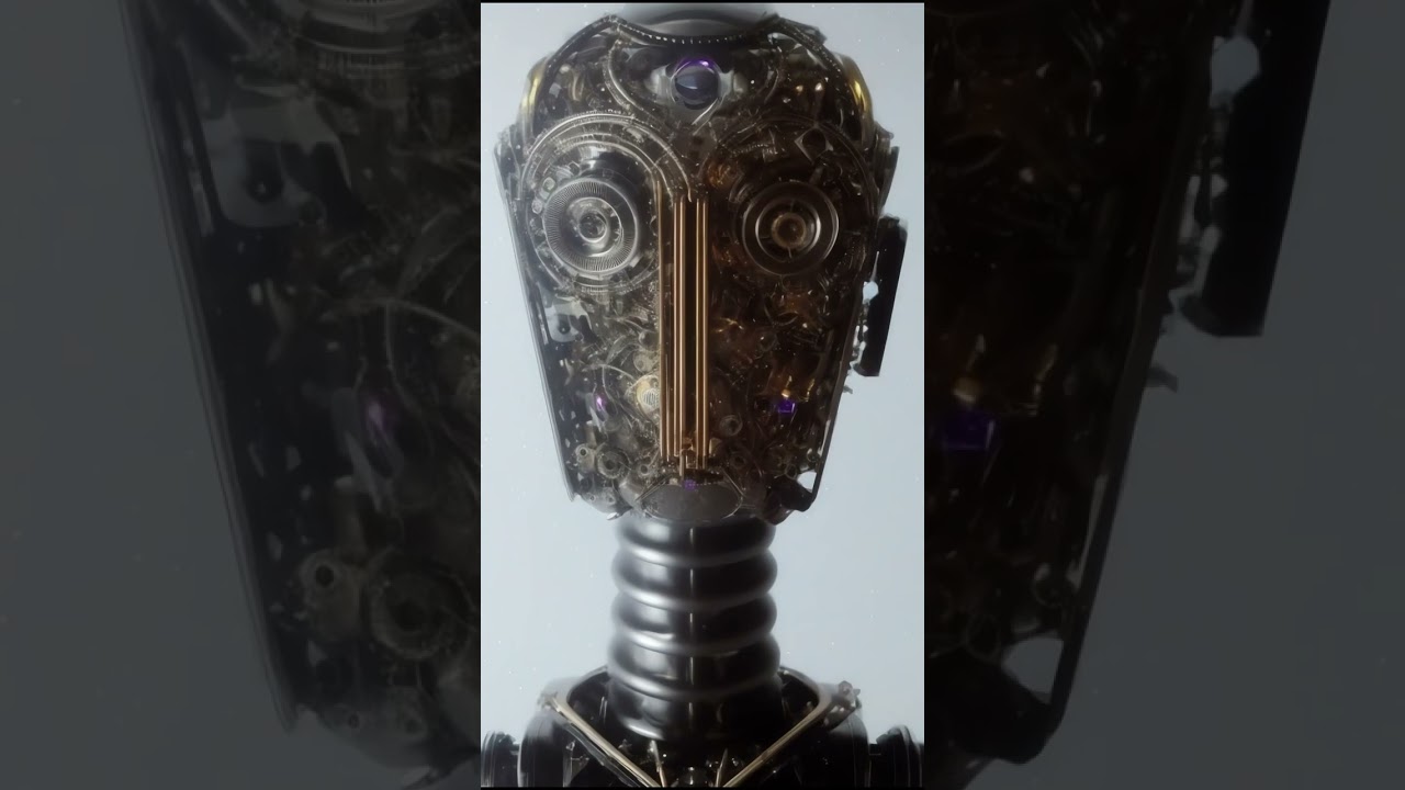 Robotic Head -- Stable Diffusion Deforum #shorts