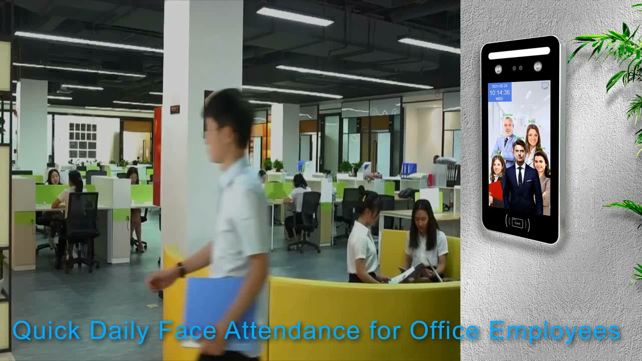 AI08 Dynamic face recognition access control attendance terminal