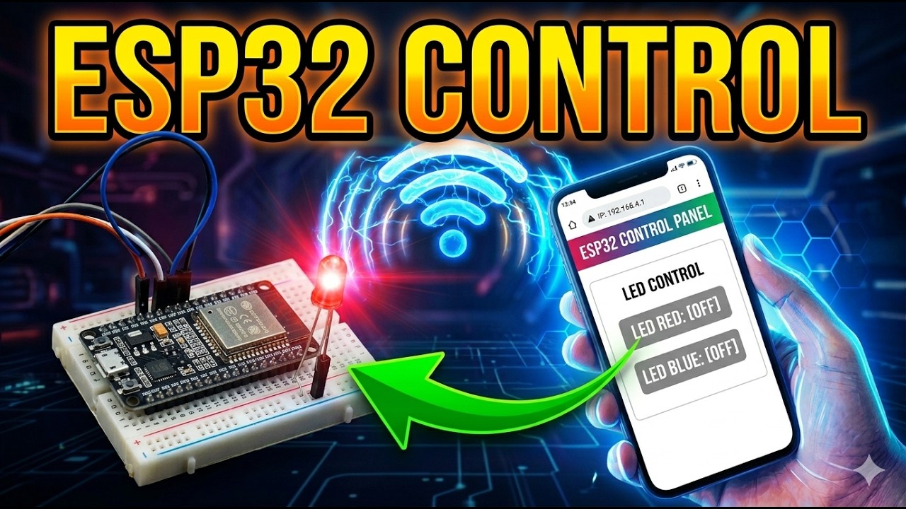 Control ESP32 from Browser | WiFi LED Project for Beginners