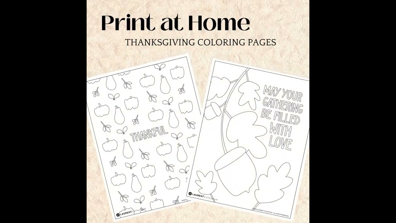 Printable Thanksgiving Coloring Pages