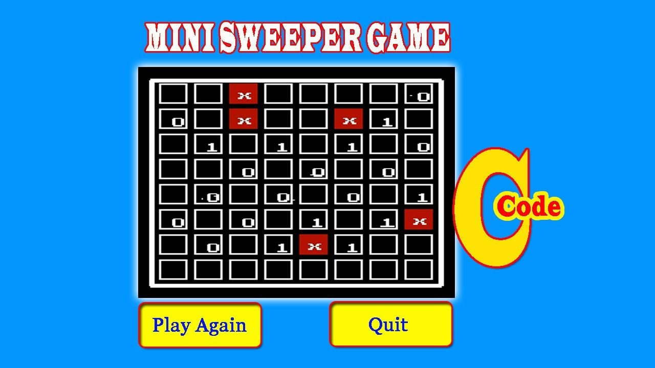 Mini Sweeper Game in C | Codedeveloper