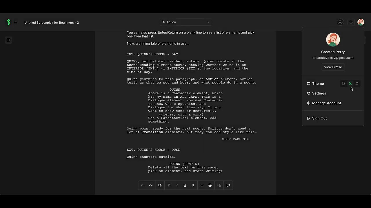 Final Draft Cloud: Advanced Writing Features