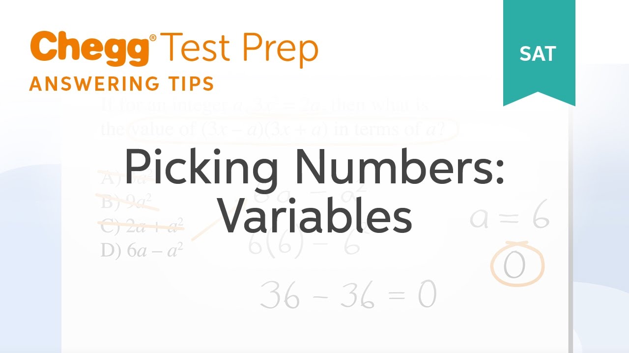 SAT prep - SAT Answering Tips: Variables - Chegg Test Prep