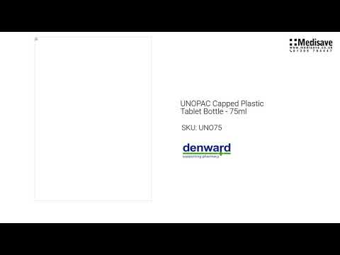 UNOPAC Capped Plastic Tablet Bottle 75ml UNO75