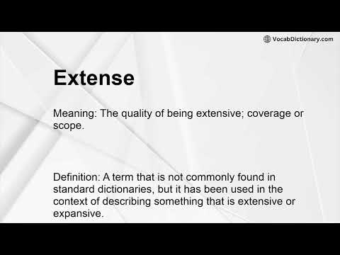 Extense Meaning