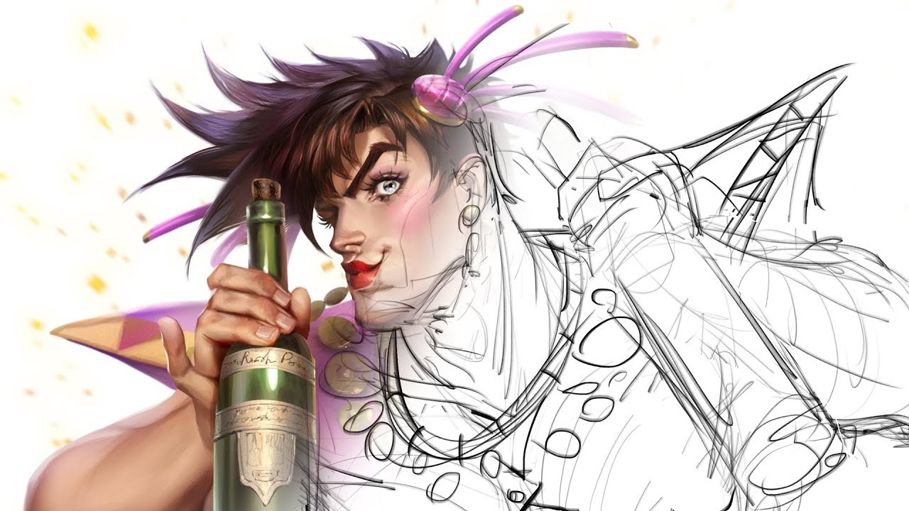 Joseph Tequila painting process