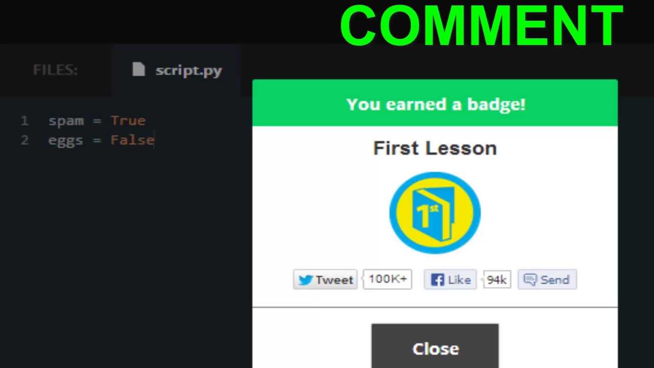 Codecademy Python 2013- Whitespace and Statements