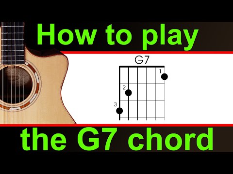 How to play G7 on guitar. The G dominant 7 or G dom 7 guitar chord lesson.