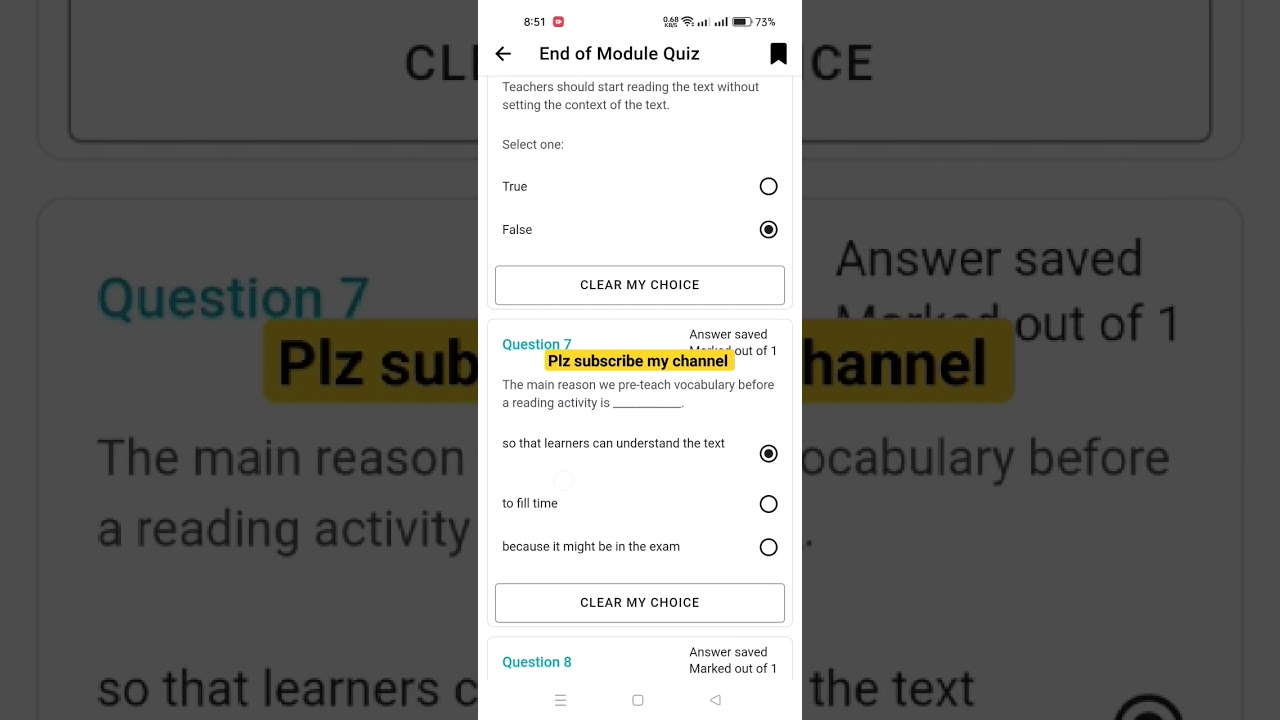 End of Module 2 questions