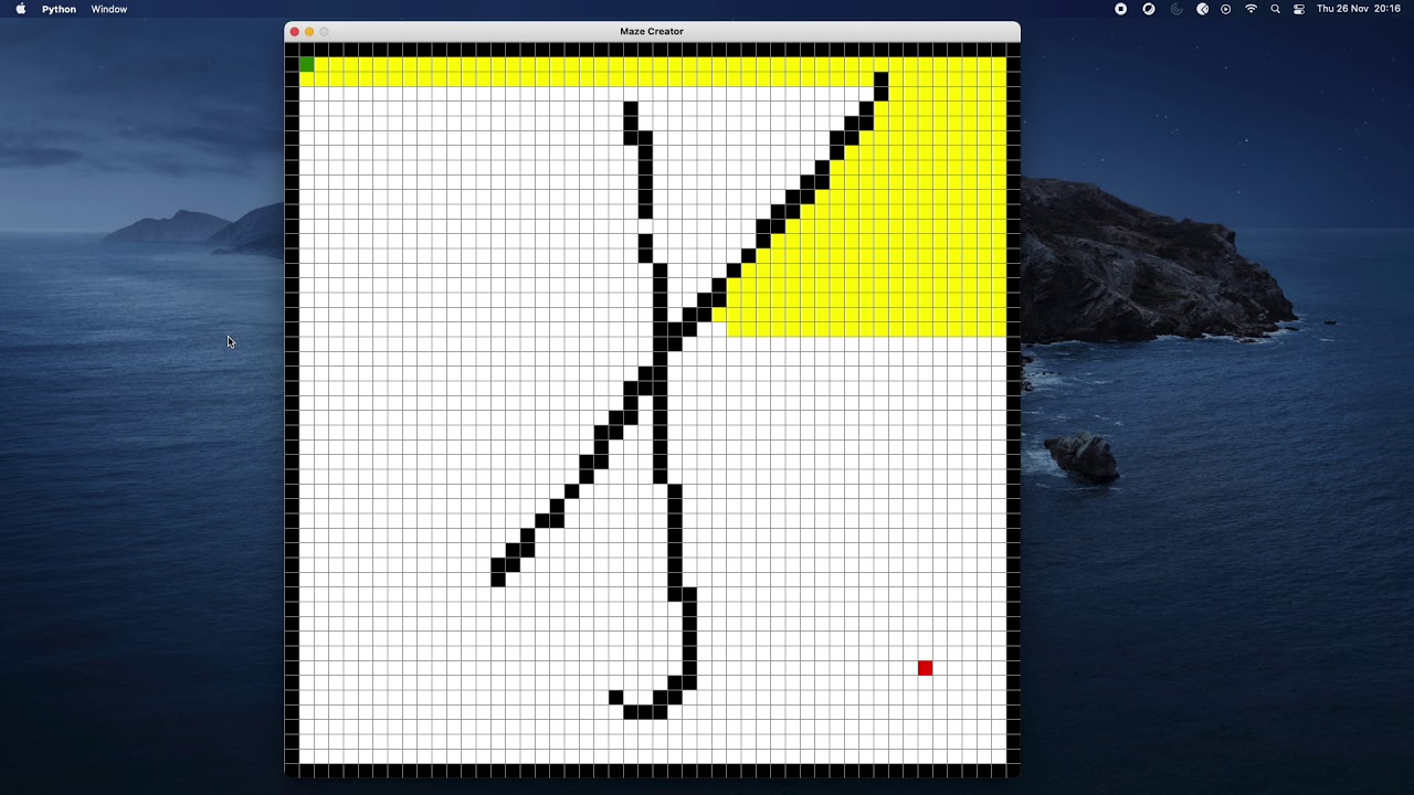 Depth first pathfinding algorithm [Python 3.9]