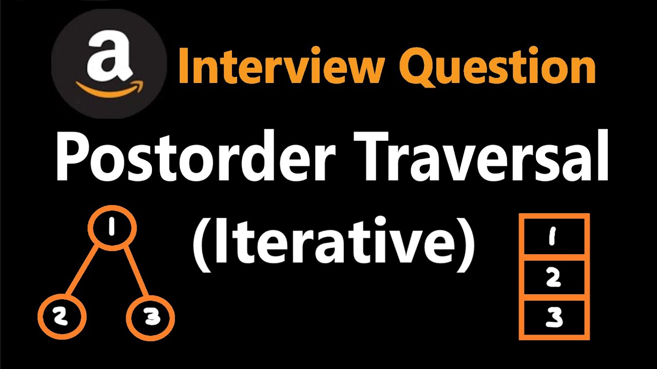 Binary Tree Postorder Traversal (Iterative) - Leetcode 145 - Python