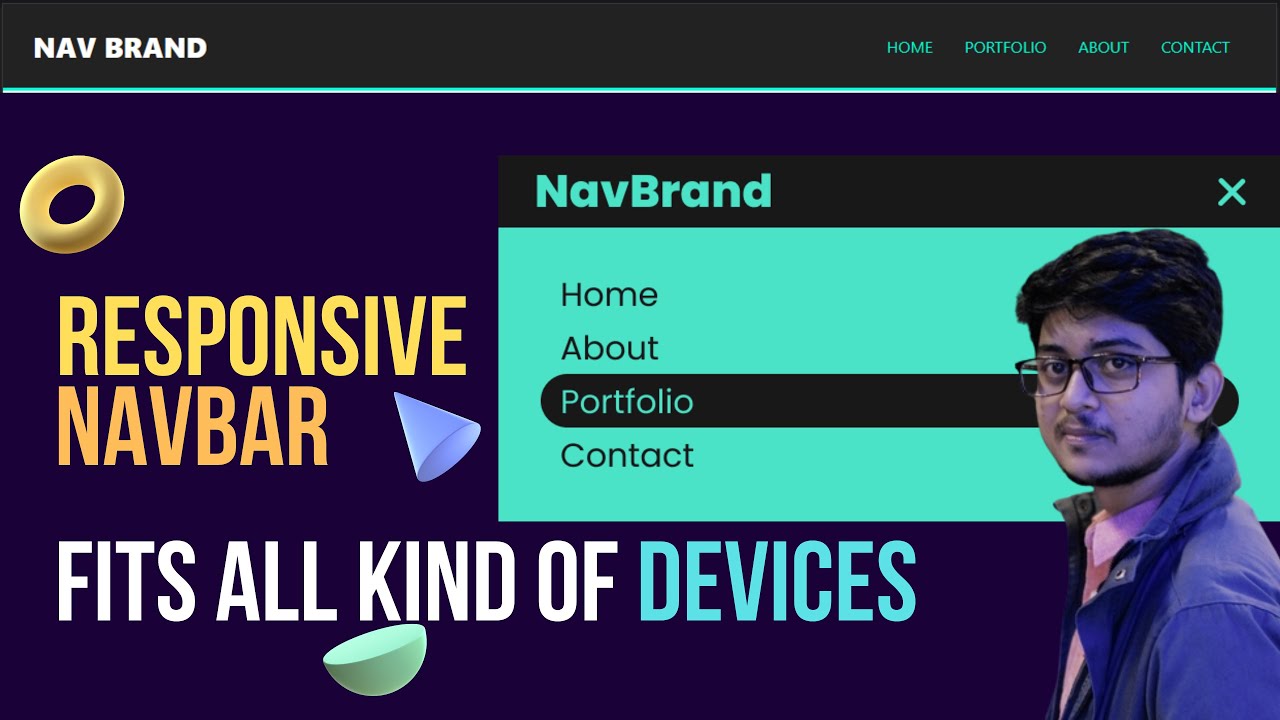 How to create responsive Navbar with ReactJs & CSS