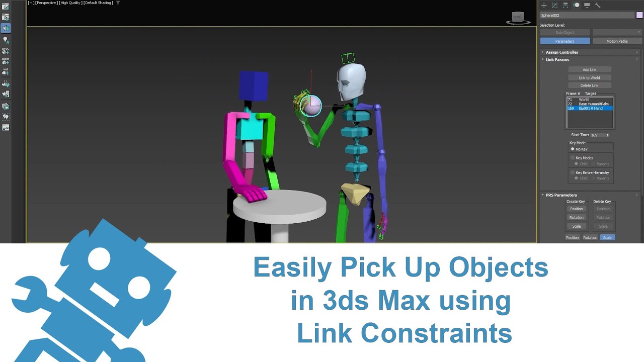 Easily Pick Up Objects in 3ds Max Using Link Constraints