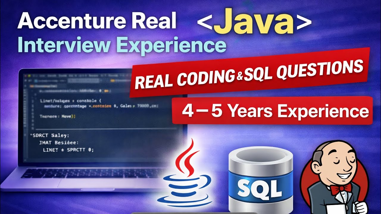 Accenture Real Interview Experience | Java Developer (3-5 Years)🔥| Application Developer 