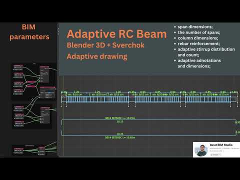 Rebar drawings and schedules with Blender 3D, Sverchok, GeoNodes — OSArch