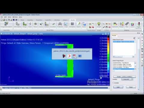 MSC Nastran; Patran Tutorial - Linear Static Analysis of a 2D Axisymmetric Solid Video Lecture ...