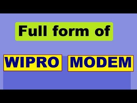 Full form of Wipro and modem