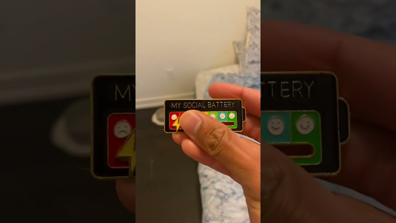 You found the perfect pin for social anxiety 🪫 #socialbattery #socialbatteryranout #socialbatterypin
